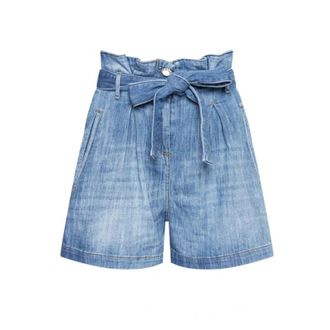 Liu Jo High-Waisted Denim Shorts mit Schleife - - Shorts - Damen - Blau - W27