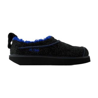 Ader Error Mens Slides Slip On Leather Black Shoes Flat-shoes