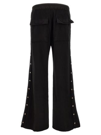 Rick Owens Mens Black Cotton Flared Pants