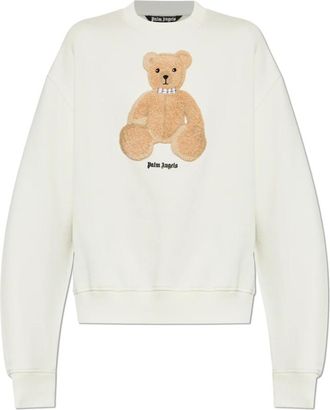 Palm Angels Homme, Sweatshirts et sweats &agrave; capuche, Blanc, Taille: XL Bear SweaT-shirt