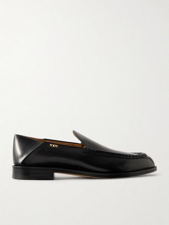 Tod's Matte Leather Loafers - Black