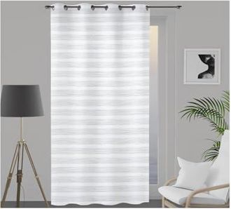 Soleil d'Ocre Louis Voilage, Polyester, Wei&szlig;, 140 x 250 cm