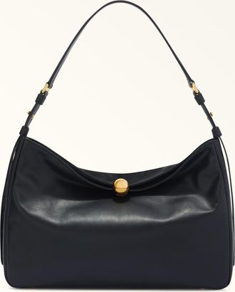 Furla Sfera Soft Schultertasche Nero Schwarz Verona Kalbsleder Damen