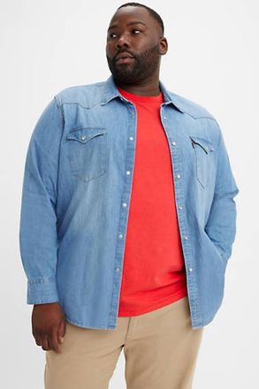 Levi's Chemise Western Barstow (grandes Tailles) - Homme - Bleu / Indigo Stonewash - 1XL