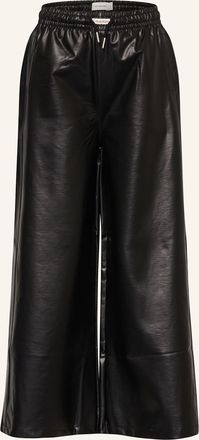 Calvin Klein Marlenehose In Lederoptik schwarz