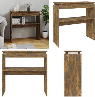 vidaXL Konsolentisch R&auml;uchereiche 80x30x80 cm Holzwerkstoff - Konsolentisch - Sideboard - Nachttisch - Wohnzimmerm&ouml;bel - Esszimmerm&ouml;bel - Home & Living