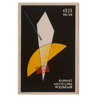 artboxONE Poster 30x20 cm Abstrakt Karte für Bauhaus-Ausstellung - Bild lászló moholy-nagy abstrakt bunt