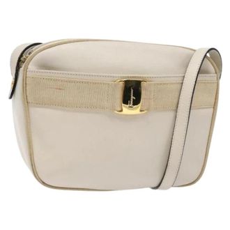 Ferragamo Pre-owned Leder Schultertasche - - Pre-owned - Damen - Beige - ONE SIZE