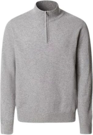Hackett Pull zipp&eacute; en m&eacute;lange de laine m&eacute;rinos - Homme - Pulls - Gris - Taille: 2XL