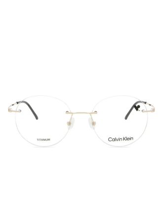 Calvin Klein lunettes à monture ronde - Noir