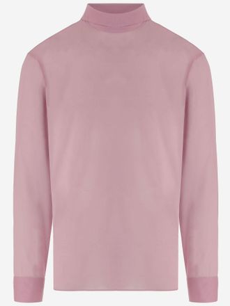 Gucci Womens Stretch Silk Chiffon Shirt Pink