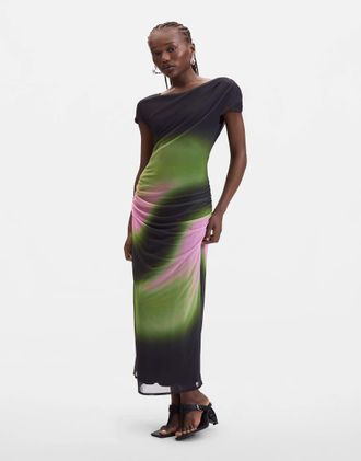 Desigual robe en tulle d&eacute;grad&eacute; noire