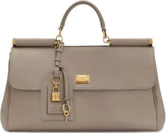 Dolce & Gabbana Hobo Bags - Structured Beige Handbag With Detachable Shoulder - Gr. unisize - in Braun - f&uuml;r Damen