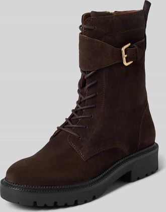 GANT Schn&uuml;rboots aus Rindsvelours mit Schnallenverschluss
