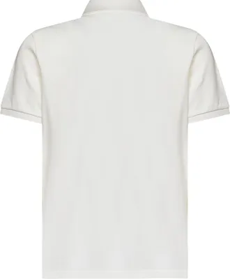 Moncler Cotton Piqu&eacute; Polo Shirt - White