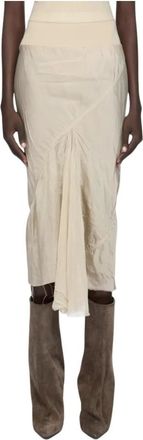 Rick Owens Femme, Jupes, Beige, Taille: 40 FR A Line Bias Skirt