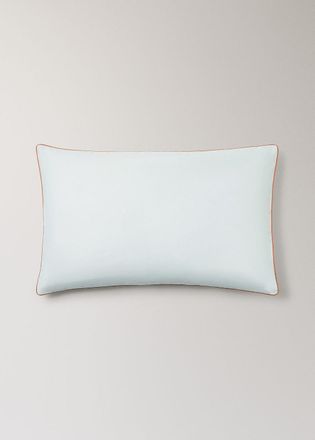 Mango Taie doreiller percale de coton r&eacute;versible liser&eacute; en contraste 50x75 cm vert d&acute;eau - Home - 50x75cm - MANGO HOME