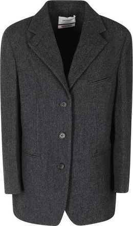 Low Classic Oversized Woll-Blazer - - Jackets - Damen - Grau - S