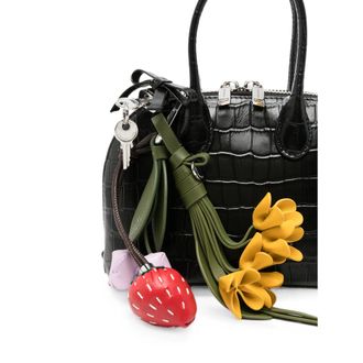 Self Portrait Womens Tote Bag Black Leather
