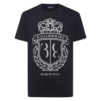 Billionaire Boys Club Homme, Tops, Bleu, Taille: XL T-shirt Round Neck SS Crest