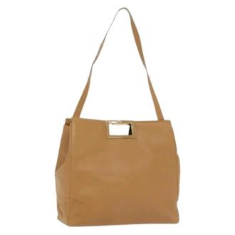 Ferragamo Pre-owned Leder Schultertasche - - Pre-owned - Damen - Beige - ONE SIZE