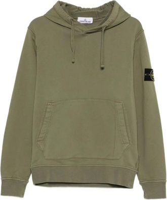 Stone Island Homme, Sweatshirts et sweats &agrave; capuche, Vert, Taille: 2XL Logo Cotton Sweat &agrave; capuche