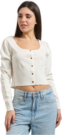 Fracomina Femme, Pulls, Beige, Taille: 44 FR Cropped Cardigan