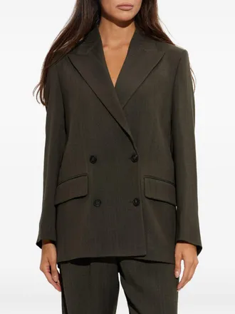 Golden Goose Double-Breasted Wool Blazer - Olive