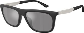 Emporio Armani Homme, Accessoires, Noir, Taille: 57 MM Pillow Lunettes de soleil