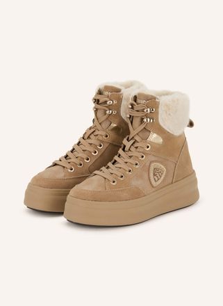 Blauer Schn&uuml;rboots emery01 beige