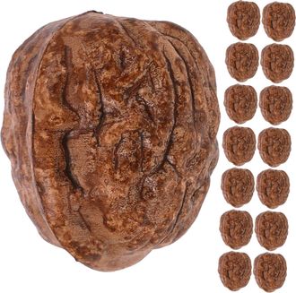 Cabilock 20stücke Teiliges Künstliche Walnuss-deko Aus Robustem Und Abs Realistische Getrocknete Früchte Nachbildung Naturgetreue Kunstnüsse Für Wohnraum Fotod