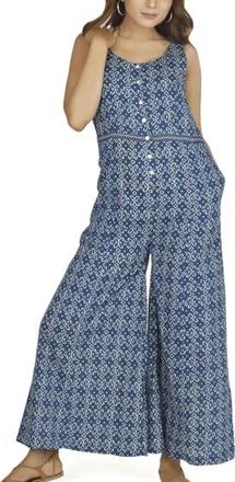 Guru Shop Salopette d&eacute;t&eacute;, style ethnique, grande taille, en coton, pour femme, bleu, 40