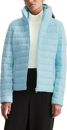 Marc O'Polo Damen Steppjacke mit Stehkragen wasserabweisend, Blau (Morning Sky), 32