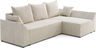 Best Mobilier Bestmobilier - Mike - canap&eacute; dangle r&eacute;versible - 4 places - convertible avec coffre - en velours c&ocirc;tel&eacute;