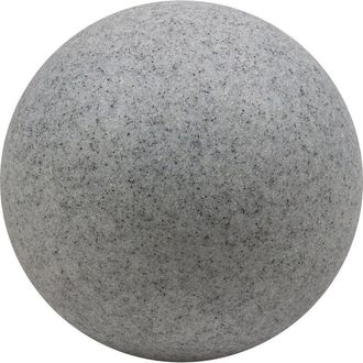 Heitronic 35956 Mundan Gartenleuchte Kugel LED, Energiesparlampe E27 9 W Granit-Grau (matt)