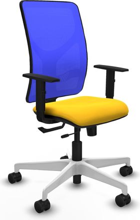 Piqueras y Crespo B&uuml;rostuhl aus Netzstoff, mit 1D-Armlehnen, h&ouml;henverstellbare Lendenwirbelst&uuml;tze, ausgestattet mit Syncro/Translack und Schneideschaum, mit Rollen von 