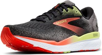 Brooks Herren Ghost 16 Laufschuhe Neutralschuh Black/Mandarin Red/Green - Schwarz 46,5