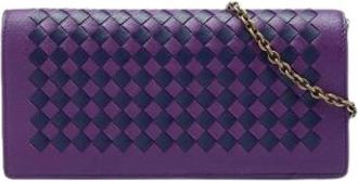Bottega Veneta Pre-owned Cuir sacs-ports-paule - Femme - Pre-owned - Violet - Taille: ONE Size