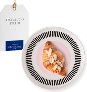 Villeroy & Boch Memphis Collection Frühstücksteller 21 cm Bunt, Spülmaschinenfest, Mikrowellensicher, Kleiner Teller für Kuchen und Snacks, Dessertteller, Design mit 