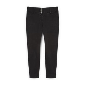 Fiorella Rubino Denim Jeggings mit Zierkn&ouml;pfen - - Jeans - Damen - Schwarzk - L