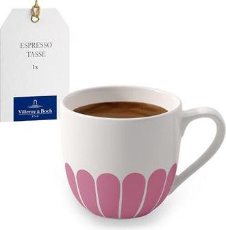 Villeroy & Boch Fleur cassis Espressotasse pink, Spülmaschinenfest, Mikrowellensicher, Kleine Tasse für Espresso oder kleinen Kaffee, Kleine Kaffeetasse, Geschirr Blu