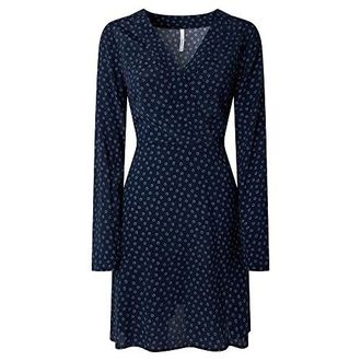 Pepe Jeans London Liuva Robe, Bleu (Dulwich), L Femme