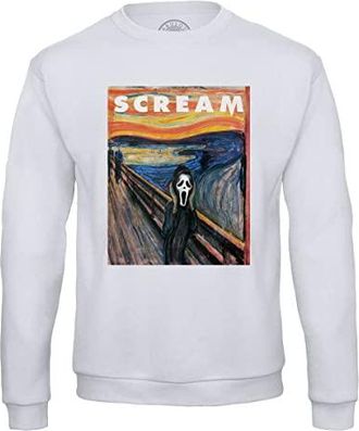 Fabulous Sweat Shirt Homme Scream Ghostface Munch Parodie Film Peinture Art