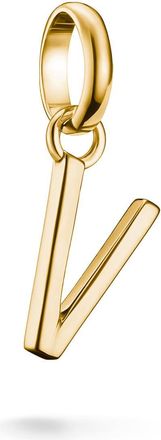 Thomas Sabo Thomas Sabo Charm Club Connect Charm-Anhänger Buchstabe V 18k Vergoldung Recyceltes 925 Silber CC1228-413-39