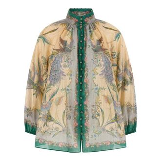 Zimmermann Femme, Blouses et Chemises, Multicolore, Taille: 36 FR Indra Billow Blouse