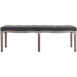 vidaXL vidaXL Bank aus massivem Holz 150x40x48 cm Dunkelgrau