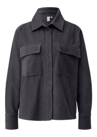 QS by s.Oliver Langarmbluse Bluse Cord-Overshirt mit Brusttaschen