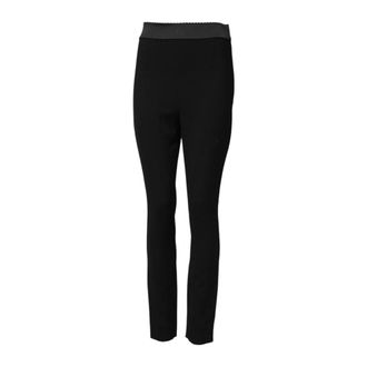 Dolce & Gabbana Luxuri&ouml;se Wolle Stretch Leggings Hose - - Trousers - Damen - Schwarzk - S