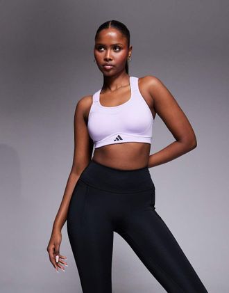 adidas adidas Training - Brassi&egrave;re de sport maintien renforc&eacute; - Violet