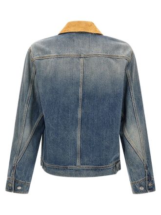 Alexander McQueen Mens Blue Cotton Denim Jacket Clothing